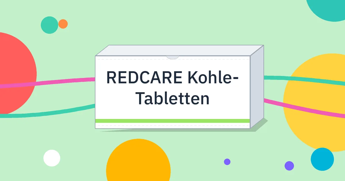 Symbolbild: Packung mit der Aufschrift REDCARE Kohle-Tabletten (PZN 19235183) – Verfügbarkeit und Bezug in Apotheken in Frankfurt am Main