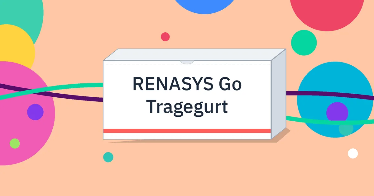Symbolbild: Packung mit der Aufschrift RENASYS Go Tragegurt (PZN 05452190) – Verfügbarkeit und Bezug in Apotheken in Frankfurt am Main
