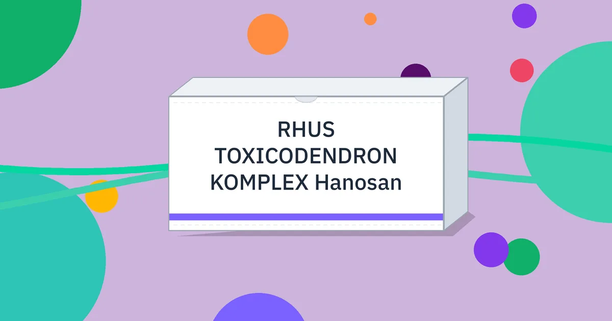 Symbolbild: Packung mit der Aufschrift RHUS TOXICODENDRON KOMPLEX Hanosan (PZN 02194735) – Verfügbarkeit und Bezug in Apotheken in Frankfurt am Main