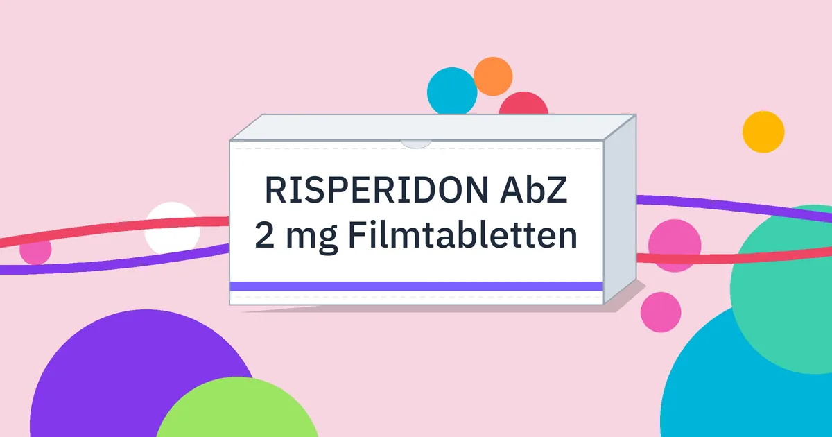 Symbolbild: Packung mit der Aufschrift RISPERIDON AbZ 2 mg Filmtabletten (PZN 18129390) – Verfügbarkeit und Bezug in Apotheken in Frankfurt am Main