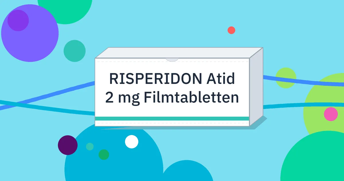 Symbolbild: Packung mit der Aufschrift RISPERIDON Atid 2 mg Filmtabletten (PZN 05988973) – Verfügbarkeit und Bezug in Apotheken in Frankfurt am Main