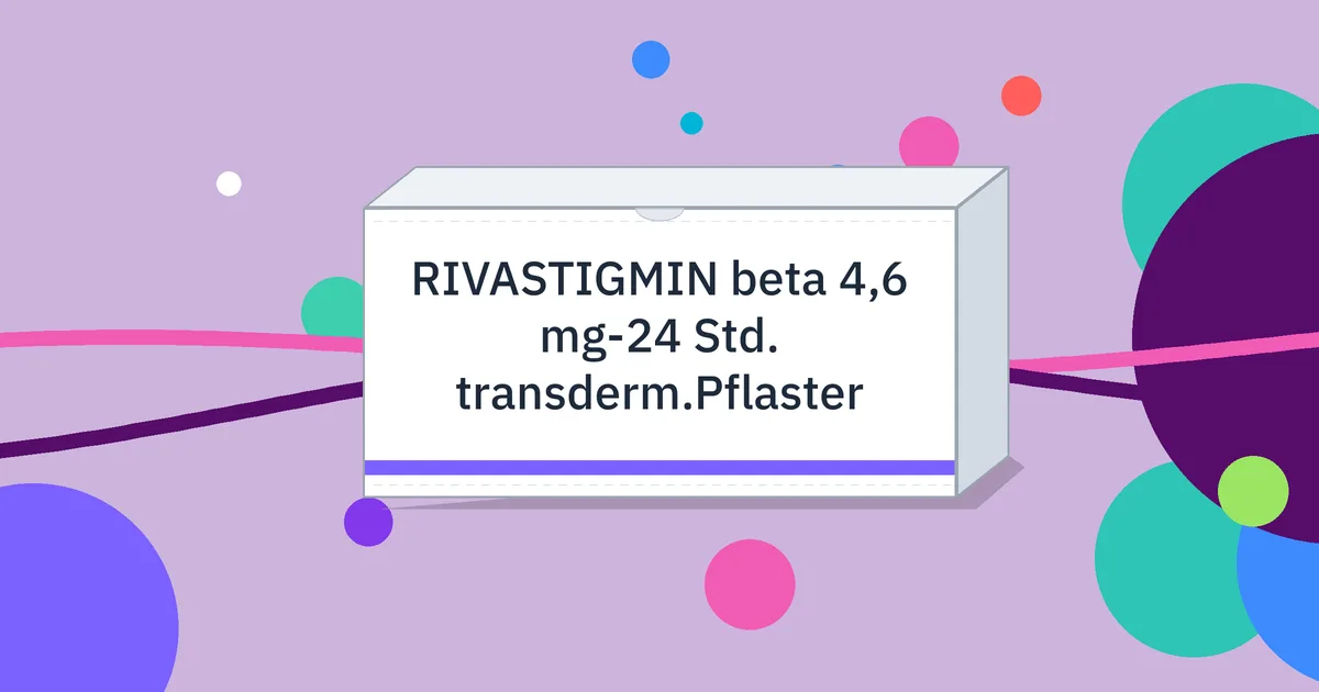 Symbolbild: Packung mit der Aufschrift RIVASTIGMIN beta 4,6 mg-24 Std. transderm.Pflaster (PZN 09230210) – Verfügbarkeit und Bezug in Apotheken in Frankfurt am Main