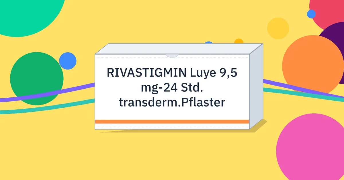 Symbolbild: Packung mit der Aufschrift RIVASTIGMIN Luye 9,5 mg-24 Std. transderm.Pflaster (PZN 14347701) – Verfügbarkeit und Bezug in Apotheken in Frankfurt am Main