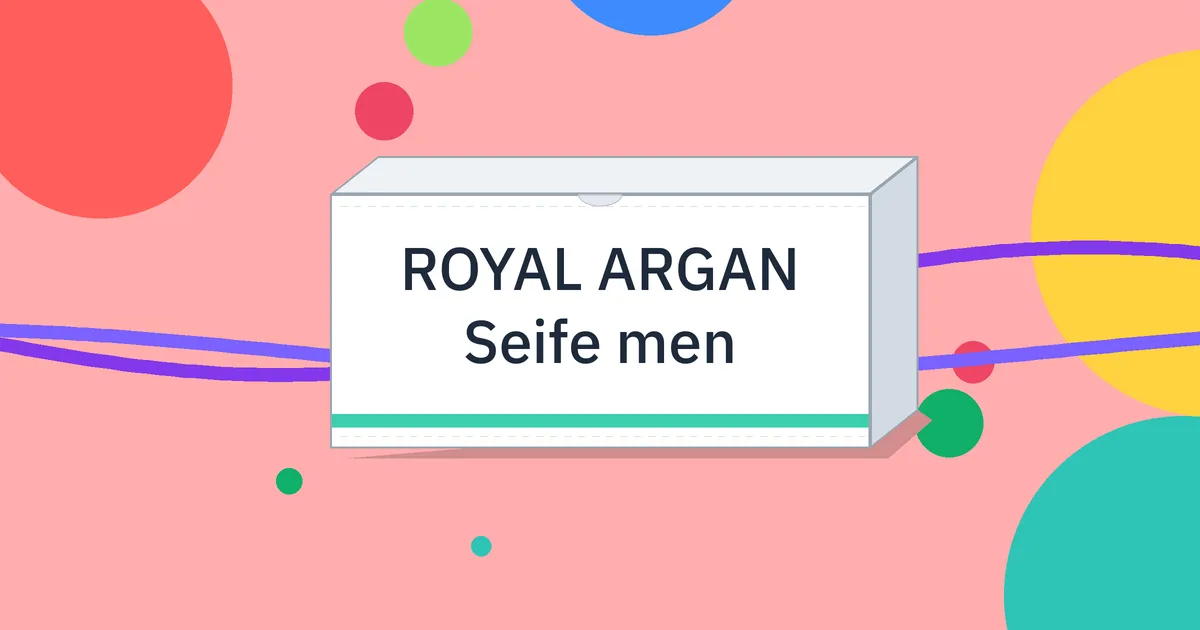 Symbolbild: Packung mit der Aufschrift ROYAL ARGAN Seife men (PZN 16142191) – Verfügbarkeit und Bezug in Apotheken in Frankfurt am Main