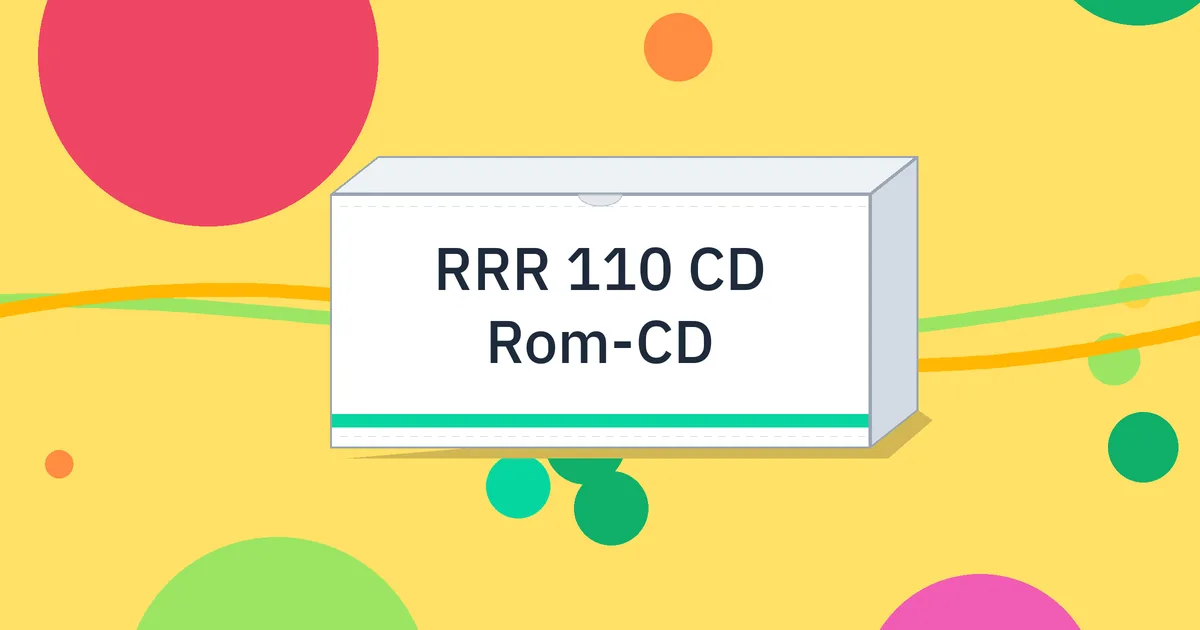 Symbolbild: Packung mit der Aufschrift RRR 110 CD Rom-CD (PZN 05975456) – Verfügbarkeit und Bezug in Apotheken in Frankfurt am Main