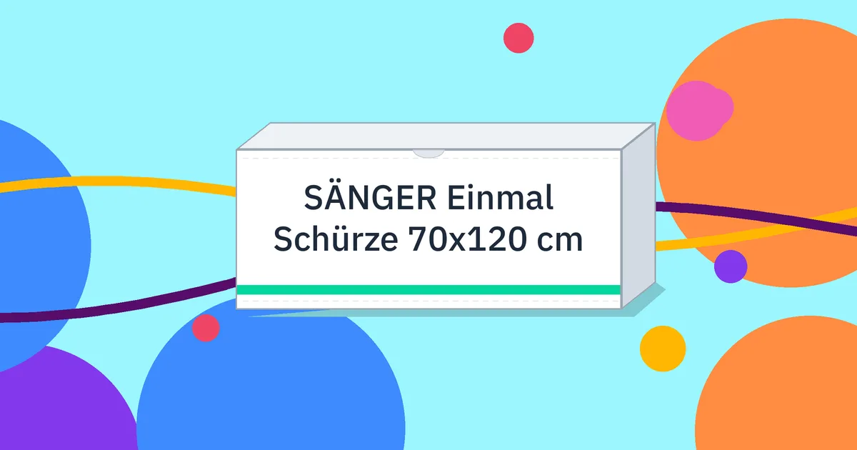 Symbolbild: Packung mit der Aufschrift SÄNGER Einmal Schürze 70x120 cm (PZN 01306793) – Verfügbarkeit und Bezug in Apotheken in Frankfurt am Main