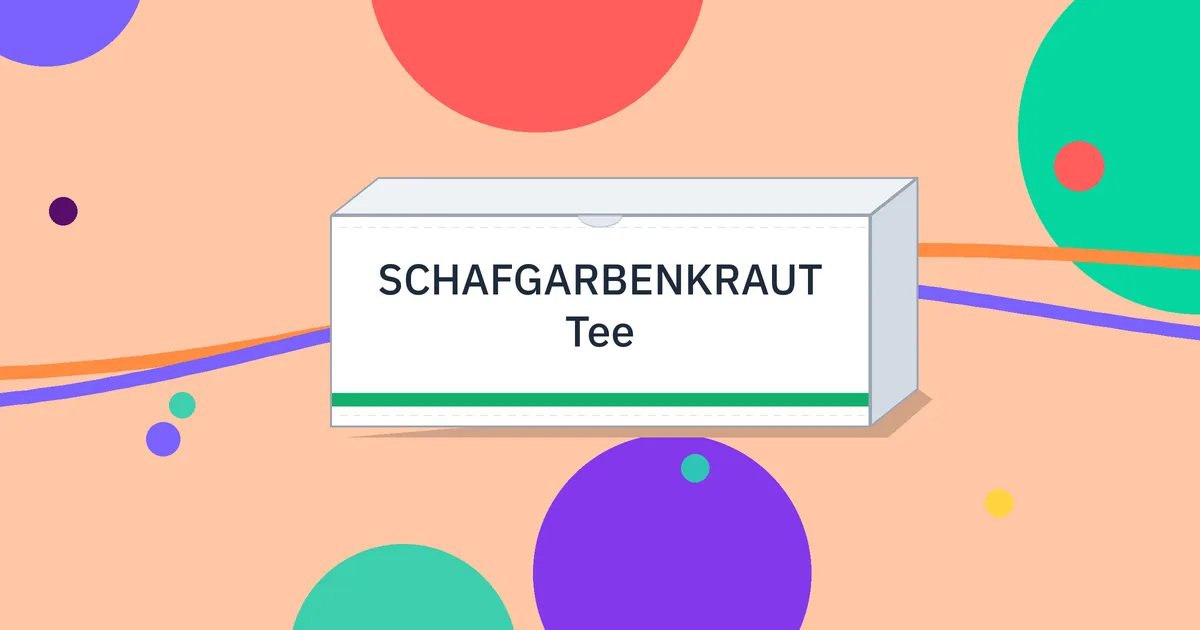 Symbolbild: Packung mit der Aufschrift SCHAFGARBENKRAUT Tee (PZN 19214318) – Verfügbarkeit und Bezug in Apotheken in Frankfurt am Main