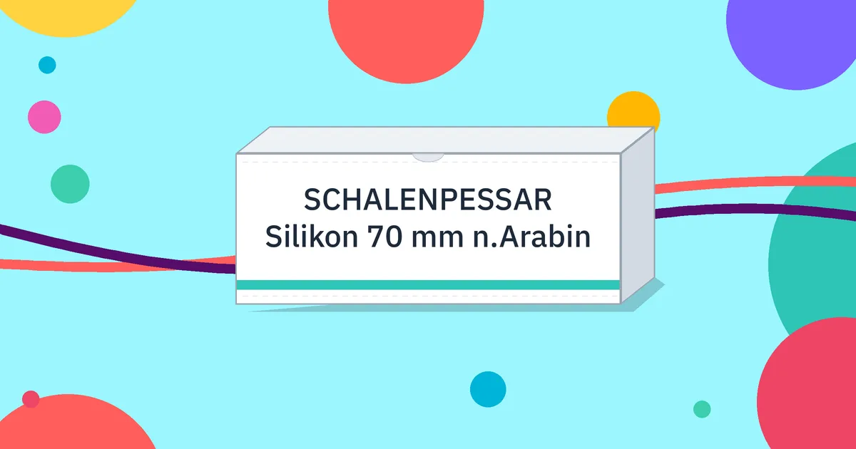 Symbolbild: Packung mit der Aufschrift SCHALENPESSAR Silikon 70 mm n.Arabin (PZN 00241672) – Verfügbarkeit und Bezug in Apotheken in Frankfurt am Main