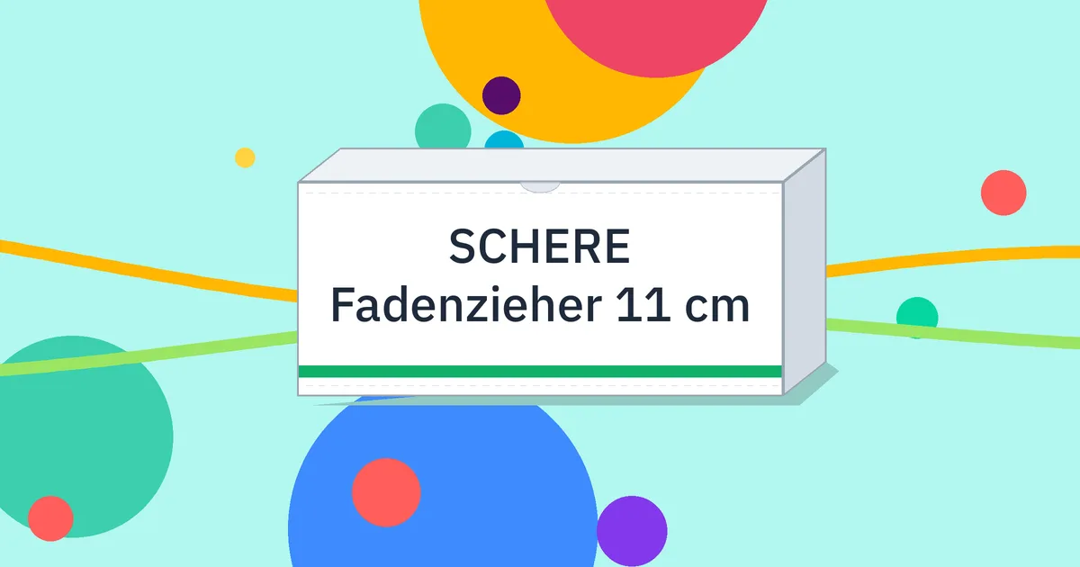 Symbolbild: Packung mit der Aufschrift SCHERE Fadenzieher 11 cm (PZN 04849689) – Verfügbarkeit und Bezug in Apotheken in Frankfurt am Main
