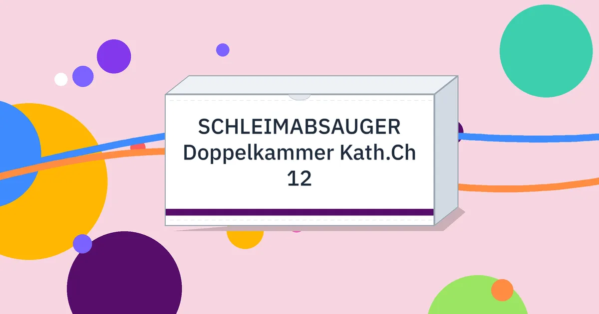 Symbolbild: Packung mit der Aufschrift SCHLEIMABSAUGER Doppelkammer Kath.Ch 12 (PZN 16746948) – Verfügbarkeit und Bezug in Apotheken in Frankfurt am Main
