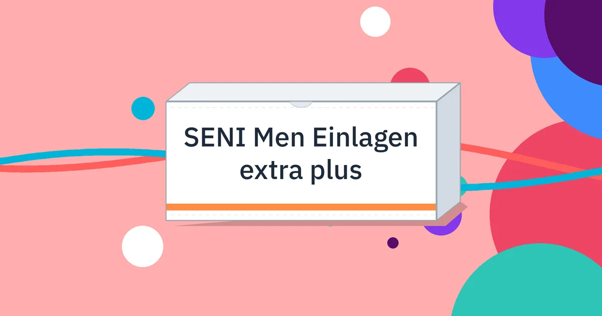 Symbolbild: Packung mit der Aufschrift SENI Men Einlagen extra plus (PZN 19527247) – Verfügbarkeit und Bezug in Apotheken in Frankfurt am Main