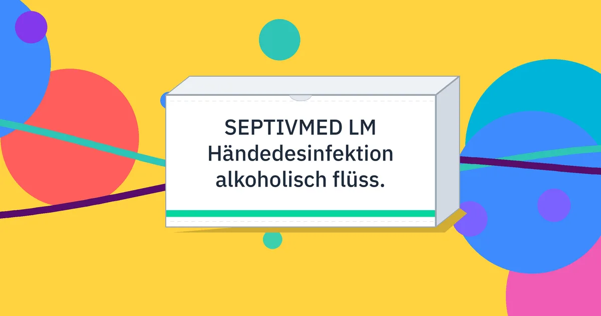 Symbolbild: Packung mit der Aufschrift SEPTIVMED LM Händedesinfektion alkoholisch flüss. (PZN 17211847) – Verfügbarkeit und Bezug in Apotheken in Frankfurt am Main