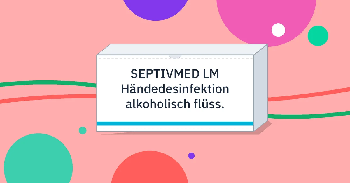 Symbolbild: Packung mit der Aufschrift SEPTIVMED LM Händedesinfektion alkoholisch flüss. (PZN 16790033) – Verfügbarkeit und Bezug in Apotheken in Frankfurt am Main