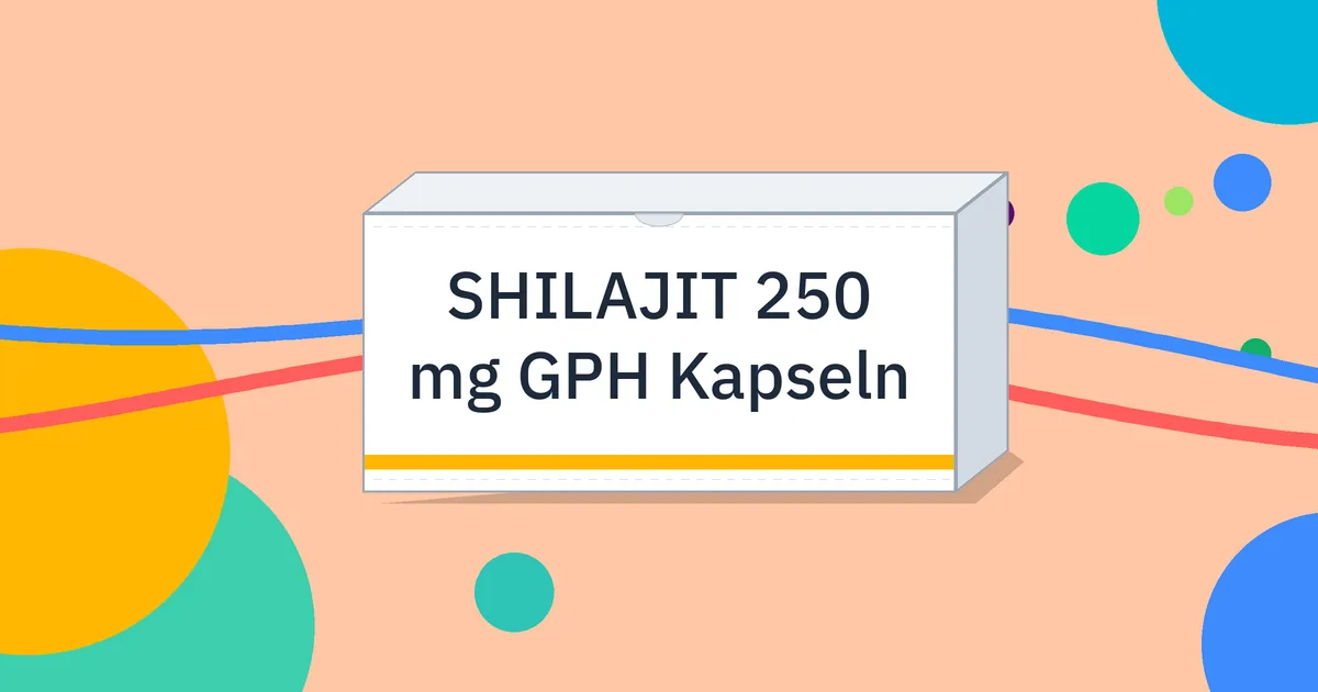Symbolbild: Packung mit der Aufschrift SHILAJIT 250 mg GPH Kapseln (PZN 20808572) – Verfügbarkeit und Bezug in Apotheken in Frankfurt am Main