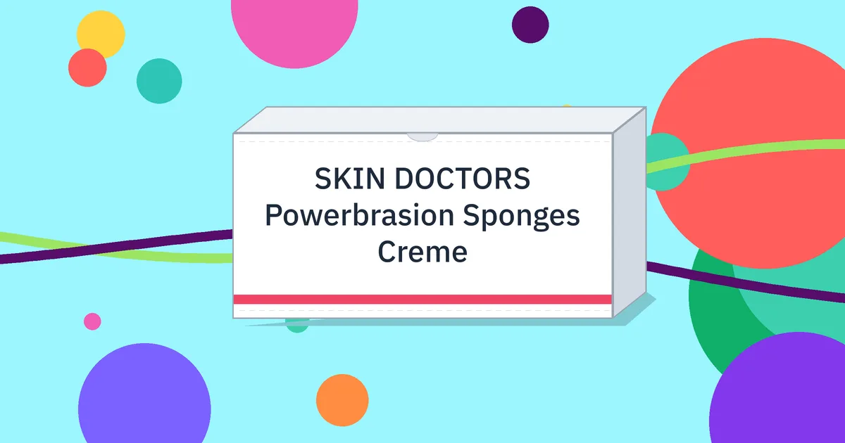 Symbolbild: Packung mit der Aufschrift SKIN DOCTORS Powerbrasion Sponges Creme (PZN 09087971) – Verfügbarkeit und Bezug in Apotheken in Frankfurt am Main
