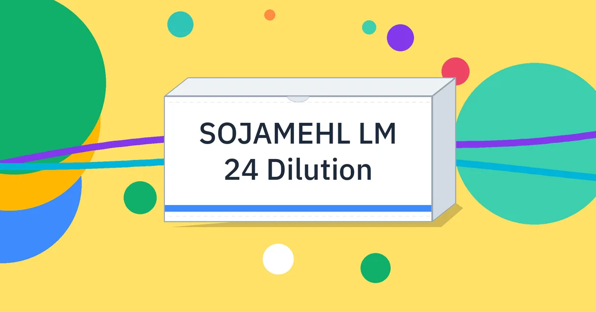 Symbolbild: Packung mit der Aufschrift SOJAMEHL LM 24 Dilution (PZN 13681154) – Verfügbarkeit und Bezug in Apotheken in Frankfurt am Main