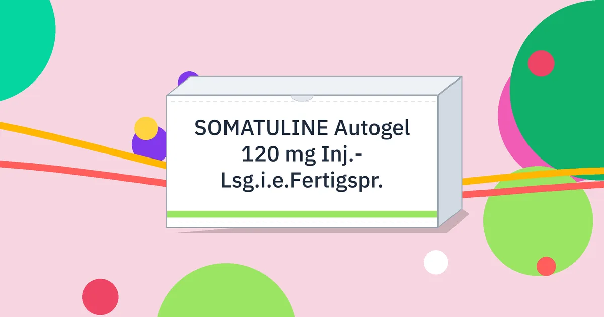 Symbolbild: Packung mit der Aufschrift SOMATULINE Autogel 120 mg Inj.-Lsg.i.e.Fertigspr. (PZN 09770308) – Verfügbarkeit und Bezug in Apotheken in Frankfurt am Main