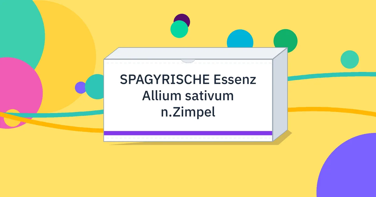 Symbolbild: Packung mit der Aufschrift SPAGYRISCHE Essenz Allium sativum n.Zimpel (PZN 00915538) – Verfügbarkeit und Bezug in Apotheken in Frankfurt am Main