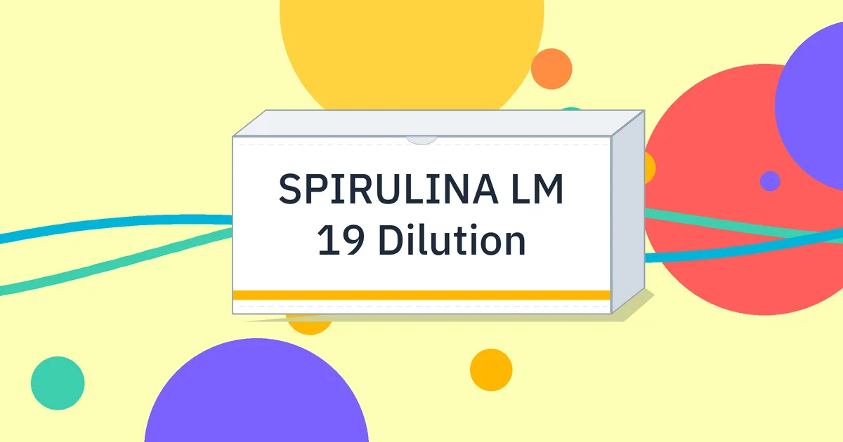 Symbolbild: Packung mit der Aufschrift SPIRULINA LM 19 Dilution (PZN 13682892) – Verfügbarkeit und Bezug in Apotheken in Frankfurt am Main