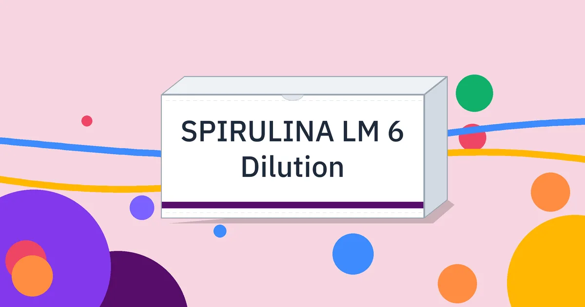 Symbolbild: Packung mit der Aufschrift SPIRULINA LM 6 Dilution (PZN 13682573) – Verfügbarkeit und Bezug in Apotheken in Frankfurt am Main