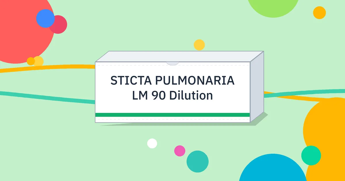 Symbolbild: Packung mit der Aufschrift STICTA PULMONARIA LM 90 Dilution (PZN 13200723) – Verfügbarkeit und Bezug in Apotheken in Frankfurt am Main