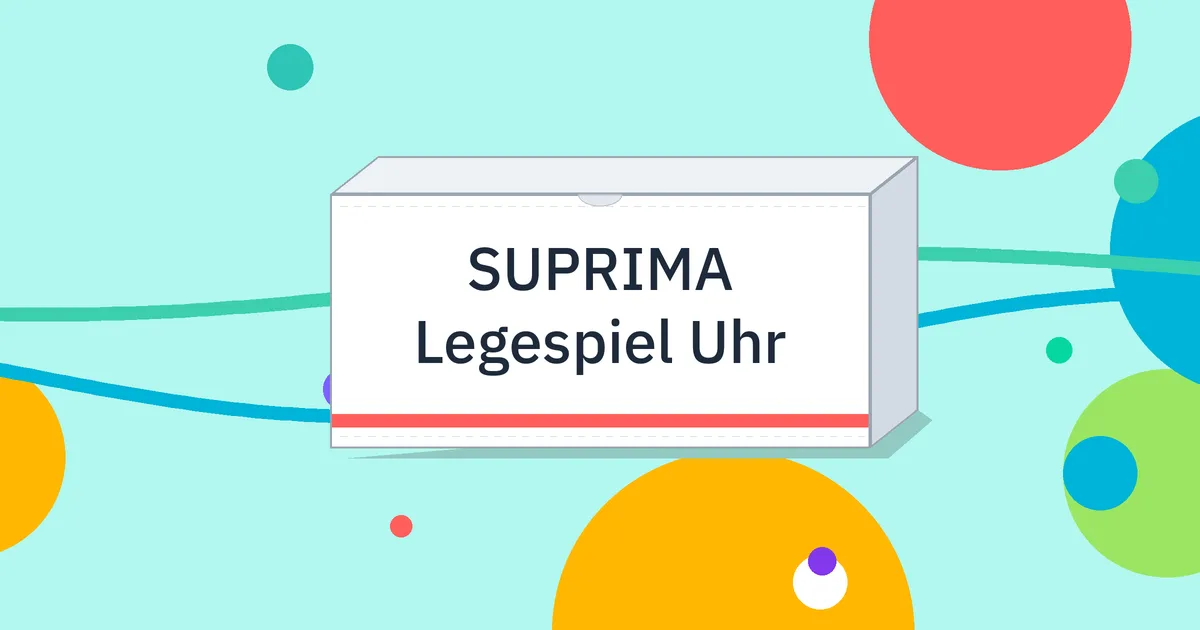 Symbolbild: Packung mit der Aufschrift SUPRIMA Legespiel Uhr (PZN 15204381) – Verfügbarkeit und Bezug in Apotheken in Frankfurt am Main