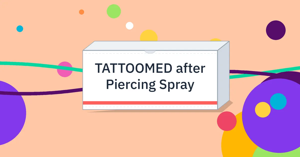 Symbolbild: Packung mit der Aufschrift TATTOOMED after Piercing Spray (PZN 19299680) – Verfügbarkeit und Bezug in Apotheken in Frankfurt am Main