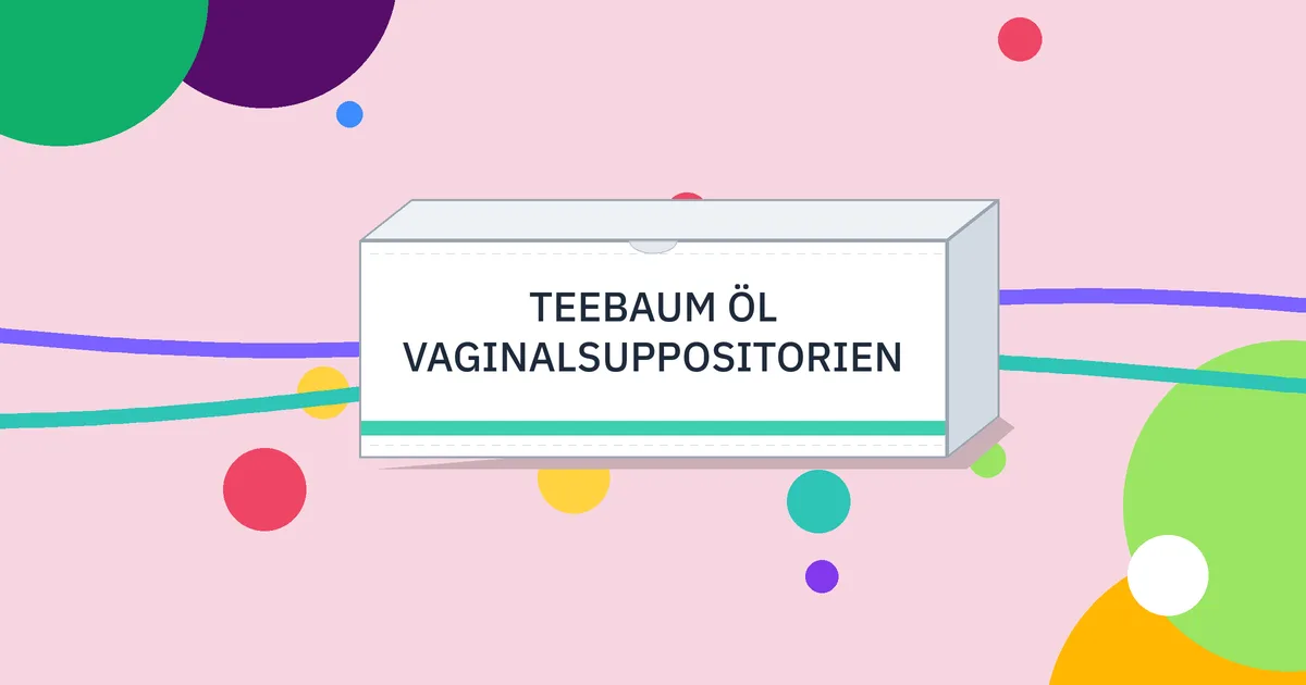 Symbolbild: Packung mit der Aufschrift TEEBAUM ÖL VAGINALSUPPOSITORIEN (PZN 04191741) – Verfügbarkeit und Bezug in Apotheken in Frankfurt am Main