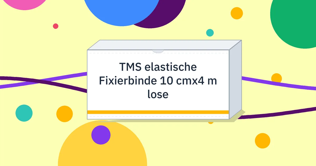 Symbolbild: Packung mit der Aufschrift TMS elastische Fixierbinde 10 cmx4 m lose (PZN 18316169) – Verfügbarkeit und Bezug in Apotheken in Frankfurt am Main