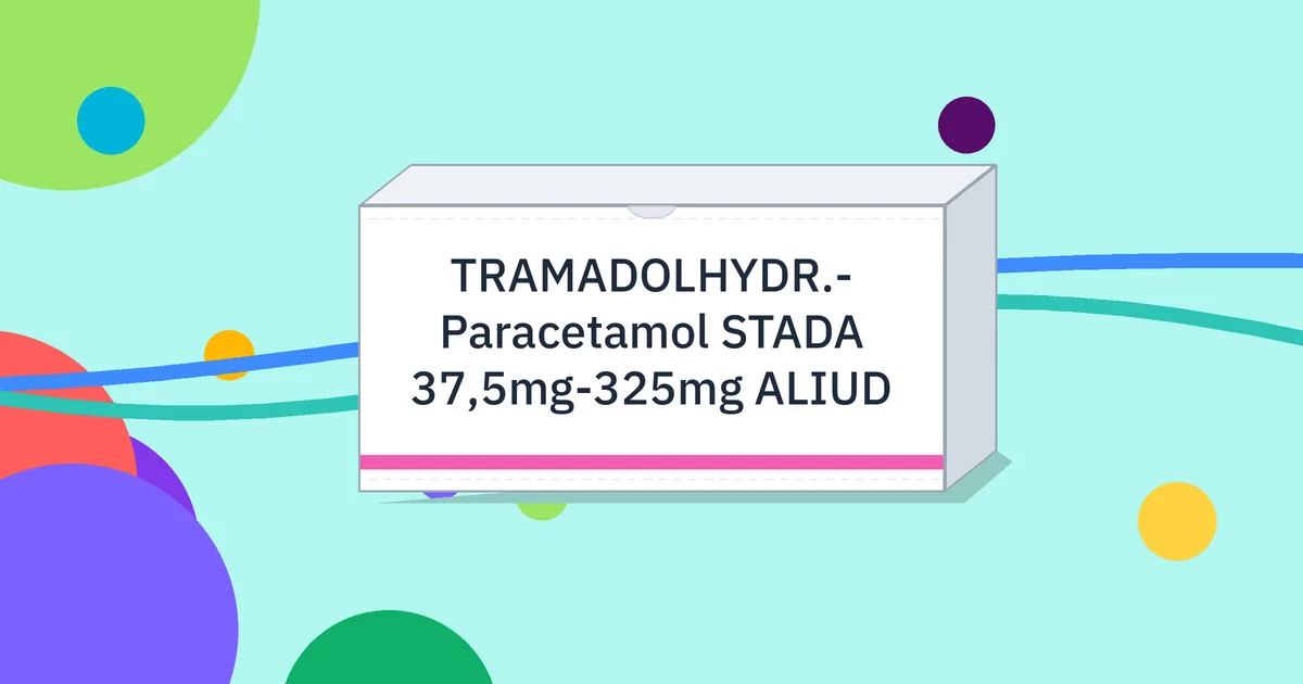 Symbolbild: Packung mit der Aufschrift TRAMADOLHYDR.-Paracetamol STADA 37,5mg-325mg ALIUD (PZN 12650766) – Verfügbarkeit und Bezug in Apotheken in Frankfurt am Main