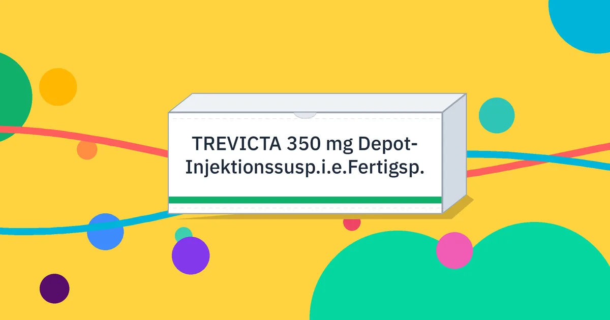 Symbolbild: Packung mit der Aufschrift TREVICTA 350 mg Depot-Injektionssusp.i.e.Fertigsp. (PZN 19366063) – Verfügbarkeit und Bezug in Apotheken in Frankfurt am Main