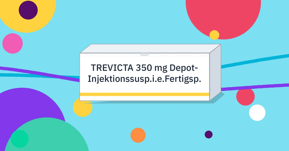 Symbolbild: Packung mit der Aufschrift TREVICTA 350 mg Depot-Injektionssusp.i.e.Fertigsp. (PZN 19745990) – Verfügbarkeit und Bezug in Apotheken in Frankfurt am Main