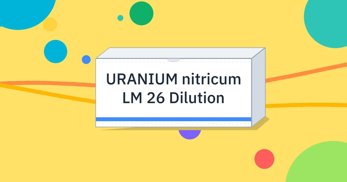 Symbolbild: Packung mit der Aufschrift URANIUM nitricum LM 26 Dilution (PZN 13256445) – Verfügbarkeit und Bezug in Apotheken in Frankfurt am Main