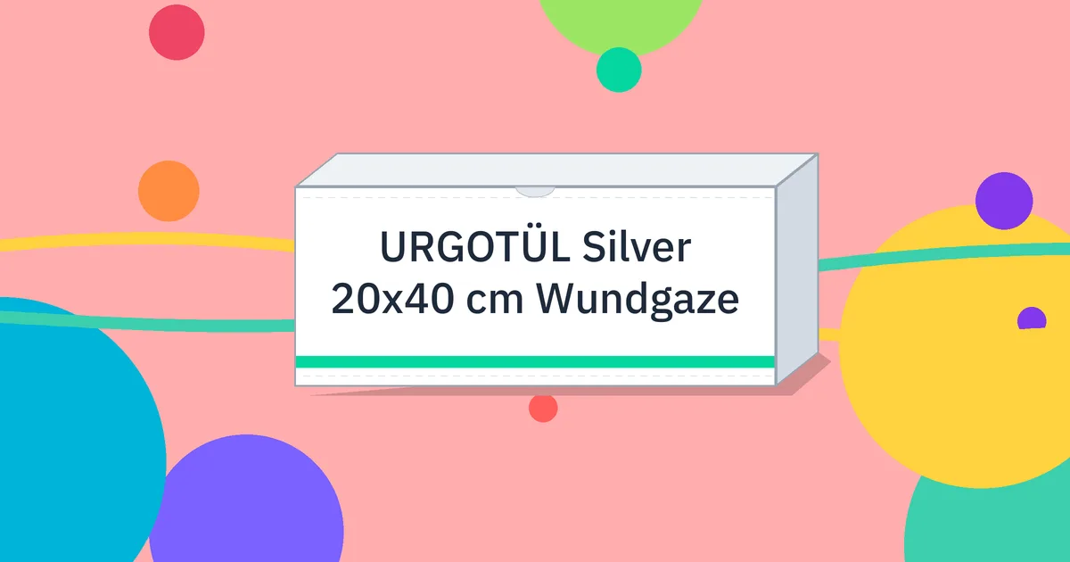 Symbolbild: Packung mit der Aufschrift URGOTÜL Silver 20x40 cm Wundgaze (PZN 14360914) – Verfügbarkeit und Bezug in Apotheken in Frankfurt am Main
