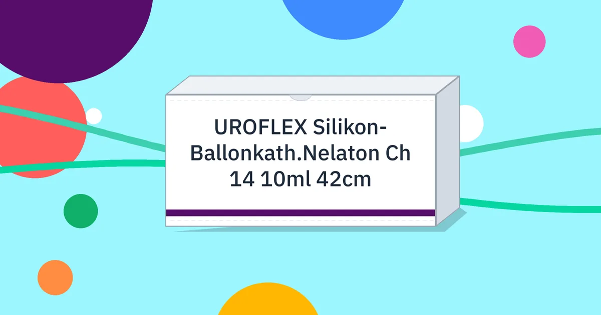 Symbolbild: Packung mit der Aufschrift UROFLEX Silikon-Ballonkath.Nelaton Ch 14 10ml 42cm (PZN 15395777) – Verfügbarkeit und Bezug in Apotheken in Frankfurt am Main