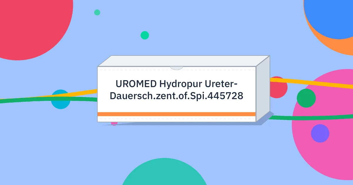 Symbolbild: Packung mit der Aufschrift UROMED Hydropur Ureter-Dauersch.zent.of.Spi.445728 (PZN 11371521) – Verfügbarkeit und Bezug in Apotheken in Frankfurt am Main