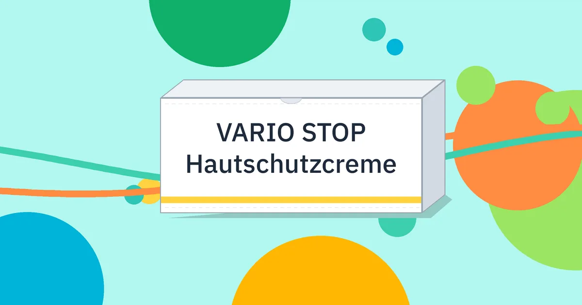 Symbolbild: Packung mit der Aufschrift VARIO STOP Hautschutzcreme (PZN 18874604) – Verfügbarkeit und Bezug in Apotheken in Frankfurt am Main