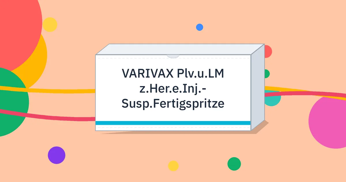 Symbolbild: Packung mit der Aufschrift VARIVAX Plv.u.LM z.Her.e.Inj.-Susp.Fertigspritze (PZN 18850897) – Verfügbarkeit und Bezug in Apotheken in Frankfurt am Main