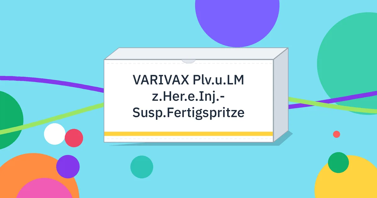 Symbolbild: Packung mit der Aufschrift VARIVAX Plv.u.LM z.Her.e.Inj.-Susp.Fertigspritze (PZN 19740099) – Verfügbarkeit und Bezug in Apotheken in Frankfurt am Main