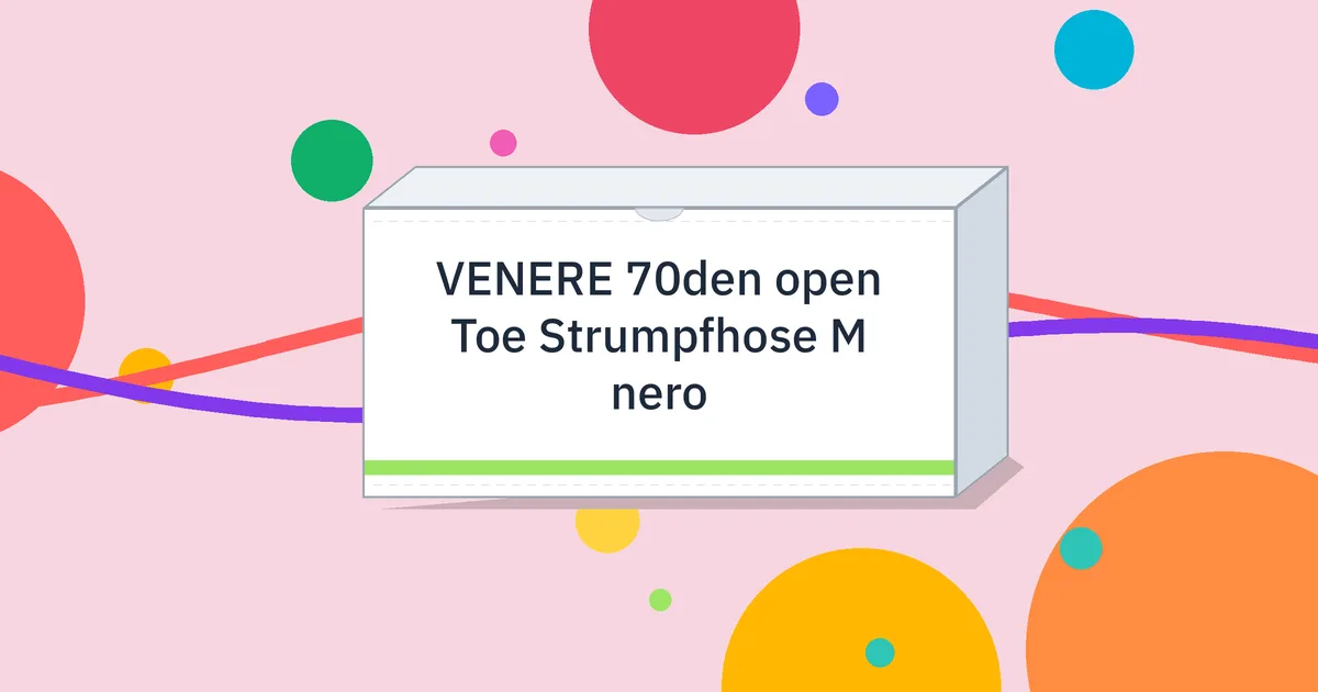 Symbolbild: Packung mit der Aufschrift VENERE 70den open Toe Strumpfhose M nero (PZN 16174251) – Verfügbarkeit und Bezug in Apotheken in Frankfurt am Main
