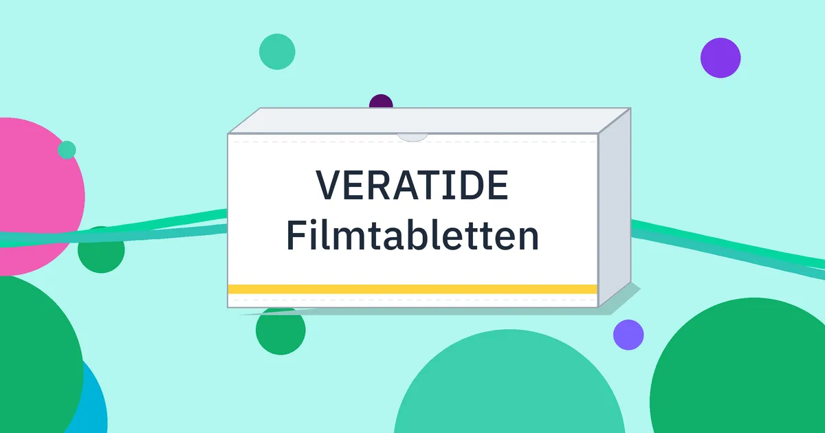 Symbolbild: Packung mit der Aufschrift VERATIDE Filmtabletten (PZN 03451418) – Verfügbarkeit und Bezug in Apotheken in Frankfurt am Main