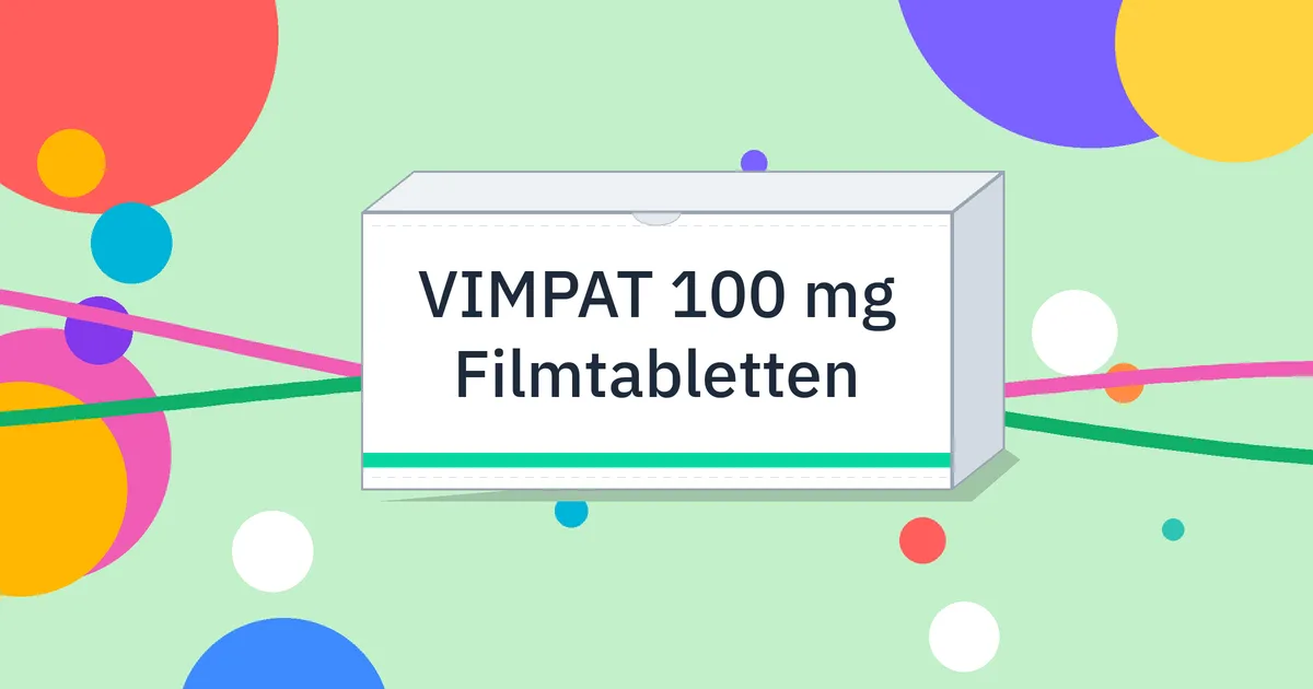 Symbolbild: Packung mit der Aufschrift VIMPAT 100 mg Filmtabletten (PZN 19484041) – Verfügbarkeit und Bezug in Apotheken in Frankfurt am Main