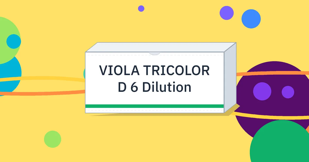 Symbolbild: Packung mit der Aufschrift VIOLA TRICOLOR D 6 Dilution (PZN 04242131) – Verfügbarkeit und Bezug in Apotheken in Frankfurt am Main