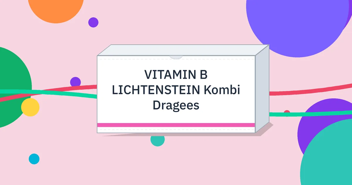 Symbolbild: Packung mit der Aufschrift VITAMIN B LICHTENSTEIN Kombi Dragees (PZN 03108324) – Verfügbarkeit und Bezug in Apotheken in Frankfurt am Main