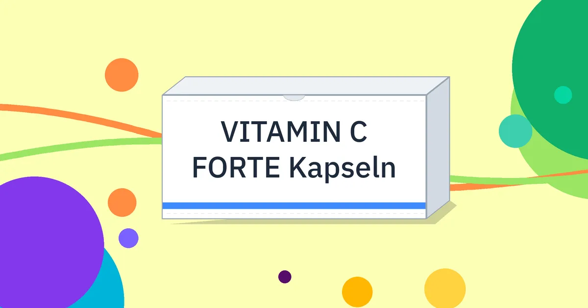 Symbolbild: Packung mit der Aufschrift VITAMIN C FORTE Kapseln (PZN 19100394) – Verfügbarkeit und Bezug in Apotheken in Frankfurt am Main