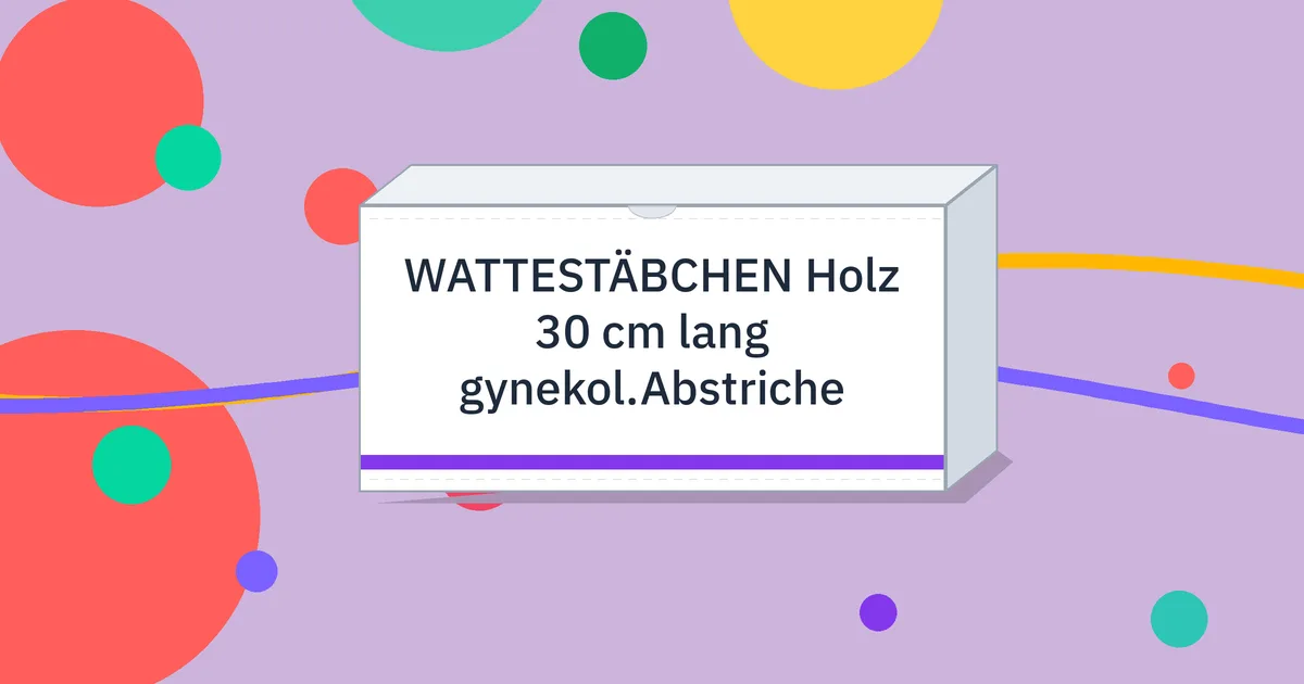 Symbolbild: Packung mit der Aufschrift WATTESTÄBCHEN Holz 30 cm lang gynekol.Abstriche (PZN 07305754) – Verfügbarkeit und Bezug in Apotheken in Frankfurt am Main