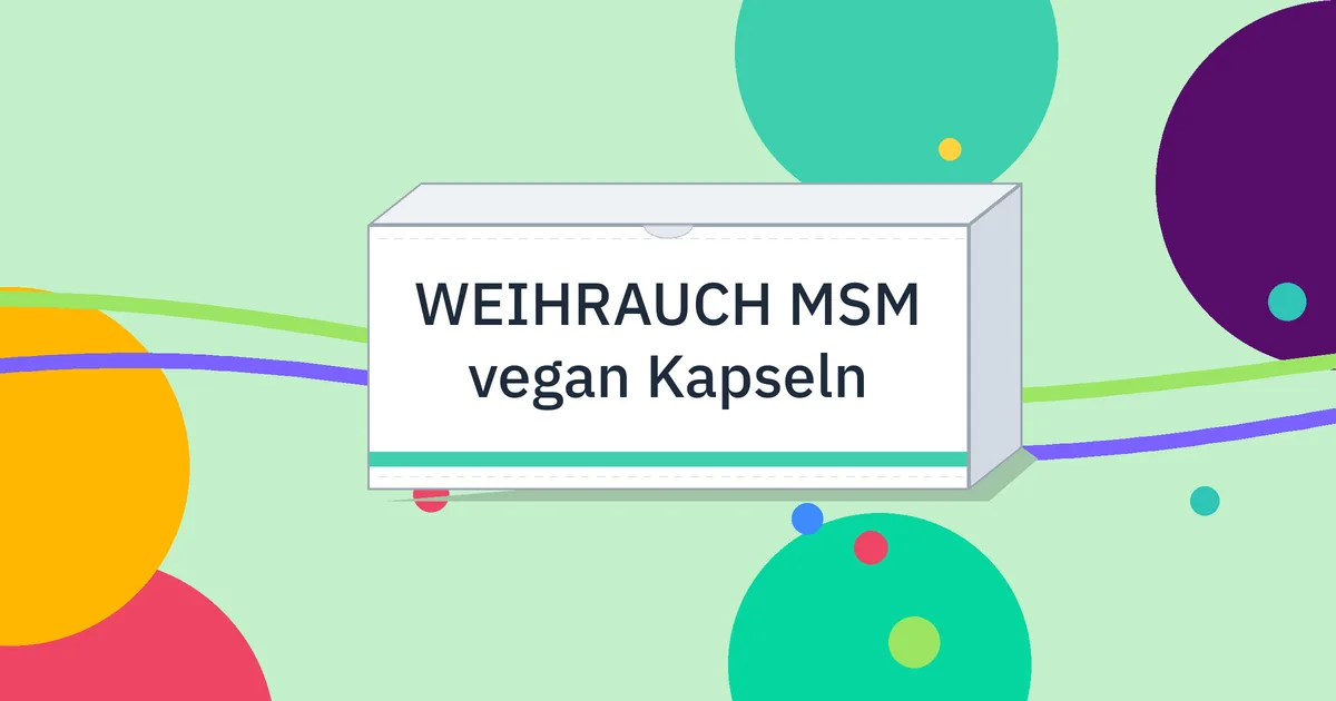 Symbolbild: Packung mit der Aufschrift WEIHRAUCH MSM vegan Kapseln (PZN 15373043) – Verfügbarkeit und Bezug in Apotheken in Frankfurt am Main