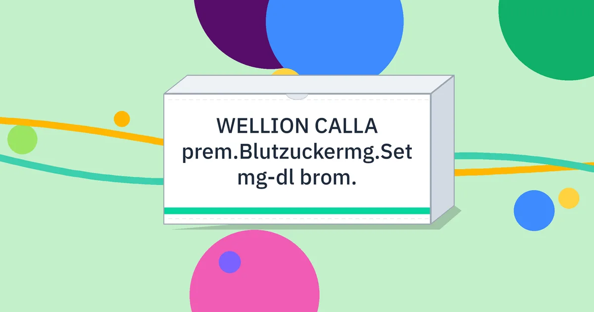 Symbolbild: Packung mit der Aufschrift WELLION CALLA prem.Blutzuckermg.Set mg-dl brom. (PZN 06119848) – Verfügbarkeit und Bezug in Apotheken in Frankfurt am Main