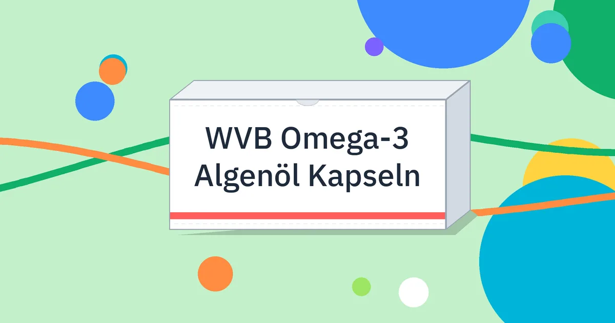 Symbolbild: Packung mit der Aufschrift WVB Omega-3 Algenöl Kapseln (PZN 20894206) – Verfügbarkeit und Bezug in Apotheken in Frankfurt am Main