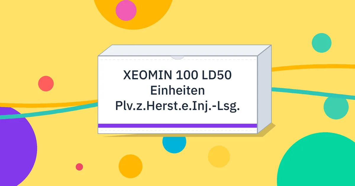 Symbolbild: Packung mit der Aufschrift XEOMIN 100 LD50 Einheiten Plv.z.Herst.e.Inj.-Lsg. (PZN 08793796) – Verfügbarkeit und Bezug in Apotheken in Frankfurt am Main